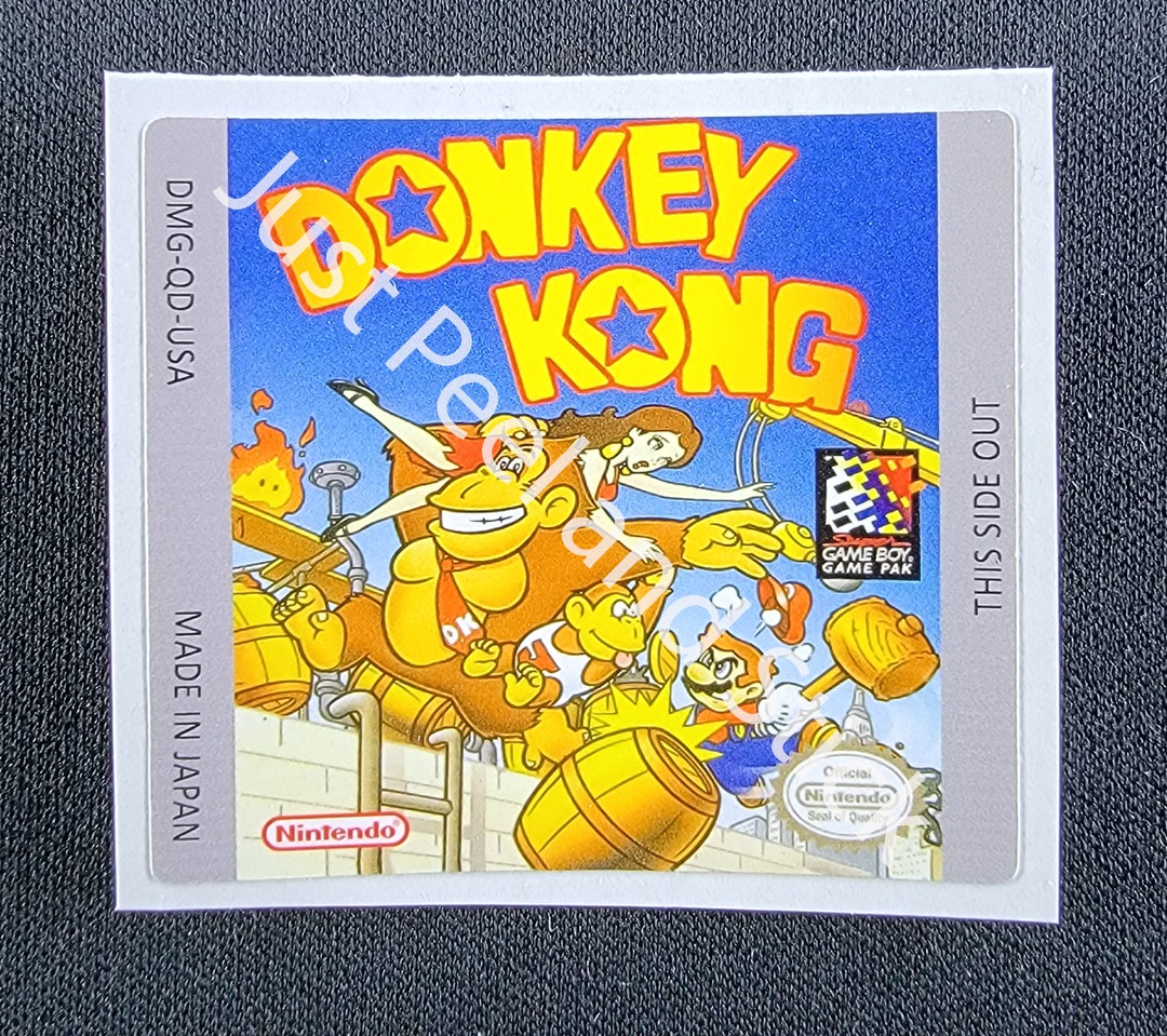 GBC Gameboy Color Donkey Kong Replacement Label Decal Sticker Nintendo ...