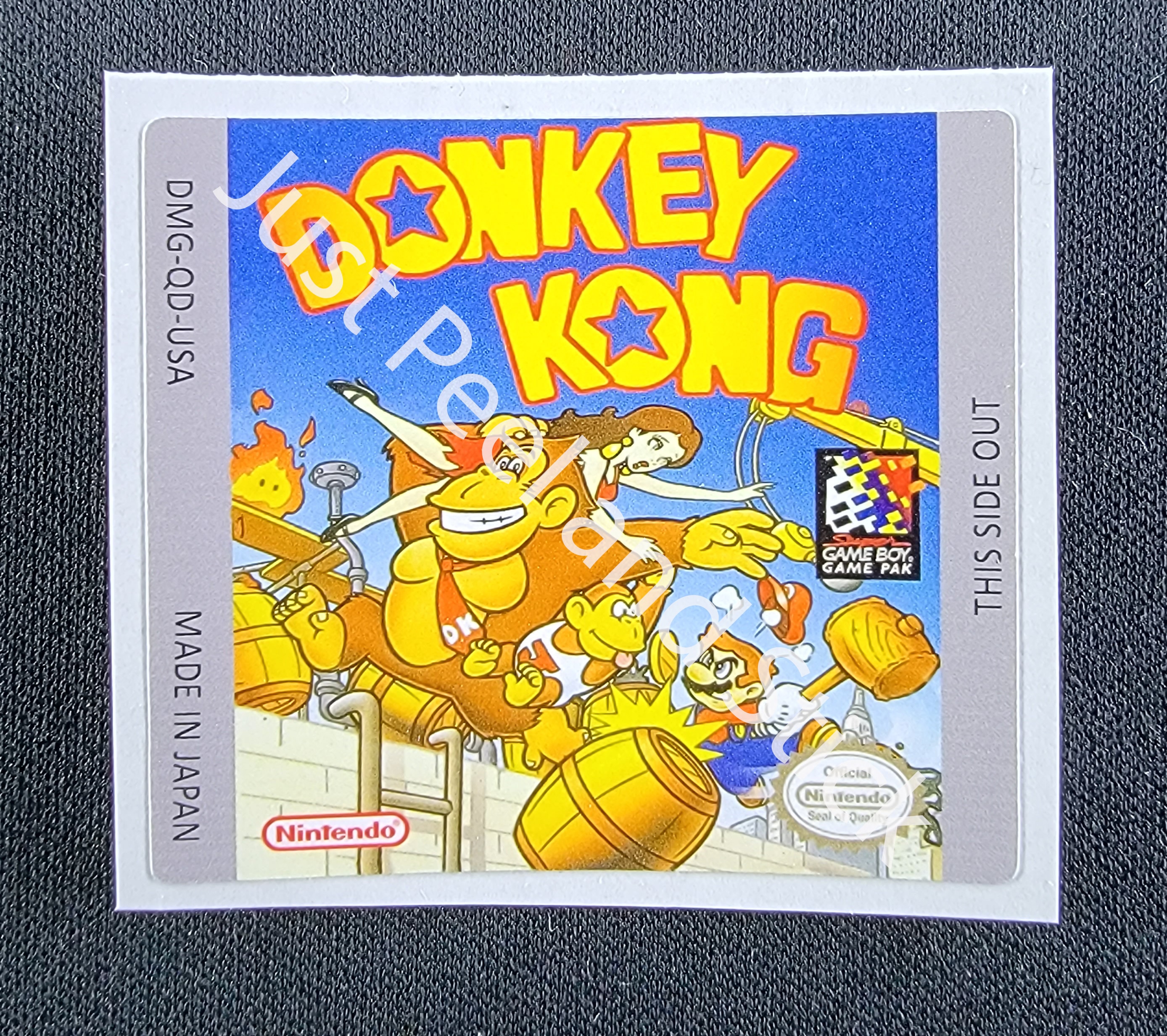 GBC Gameboy Color Donkey Kong Replacement Label Decal Sticker Nintendo ...