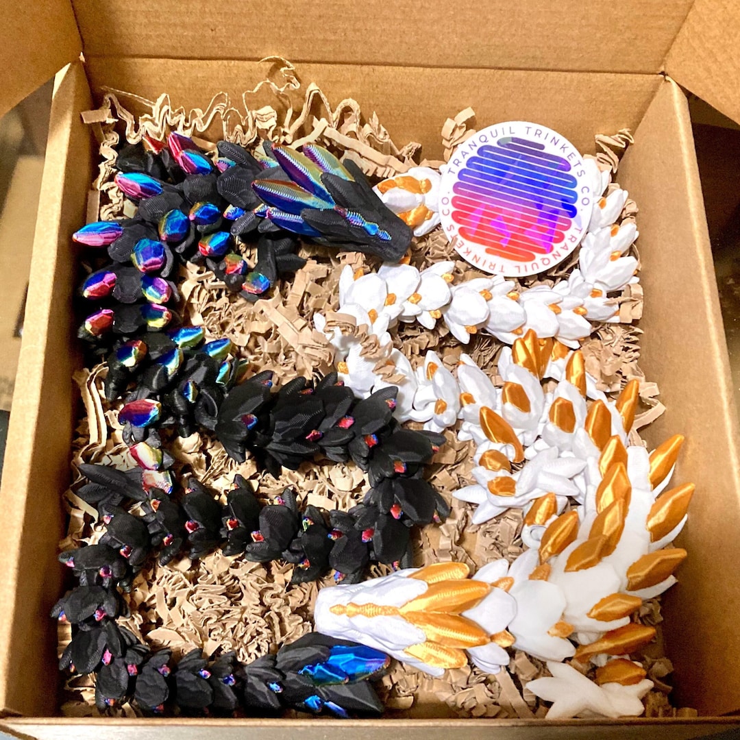 3D Printed Magic Crystal Gem Dragon - Premium Coloration - Flexible ...