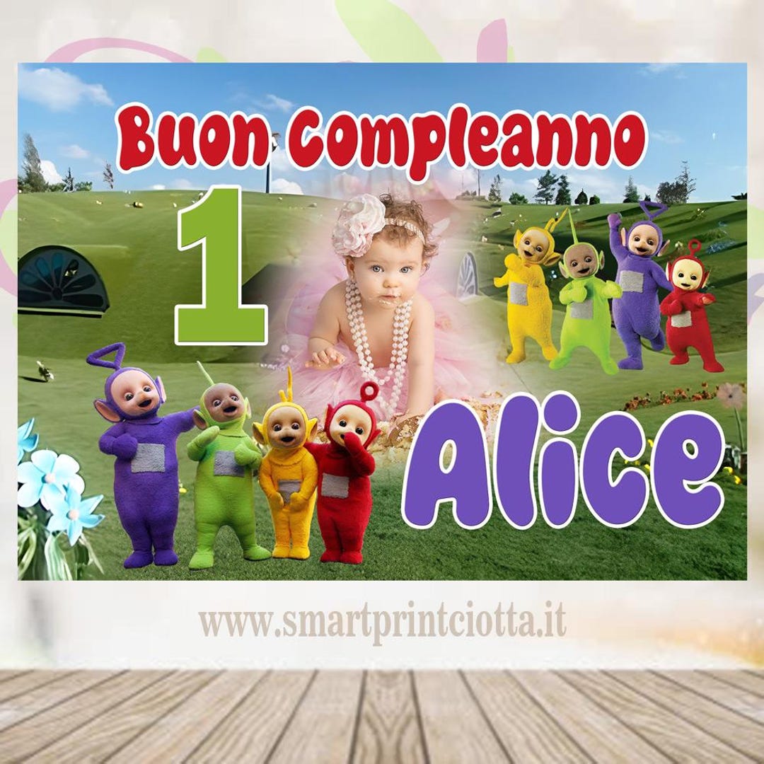 Teletubbies Digital File Backdrop Cover Popular Kids Girl Birthday ...