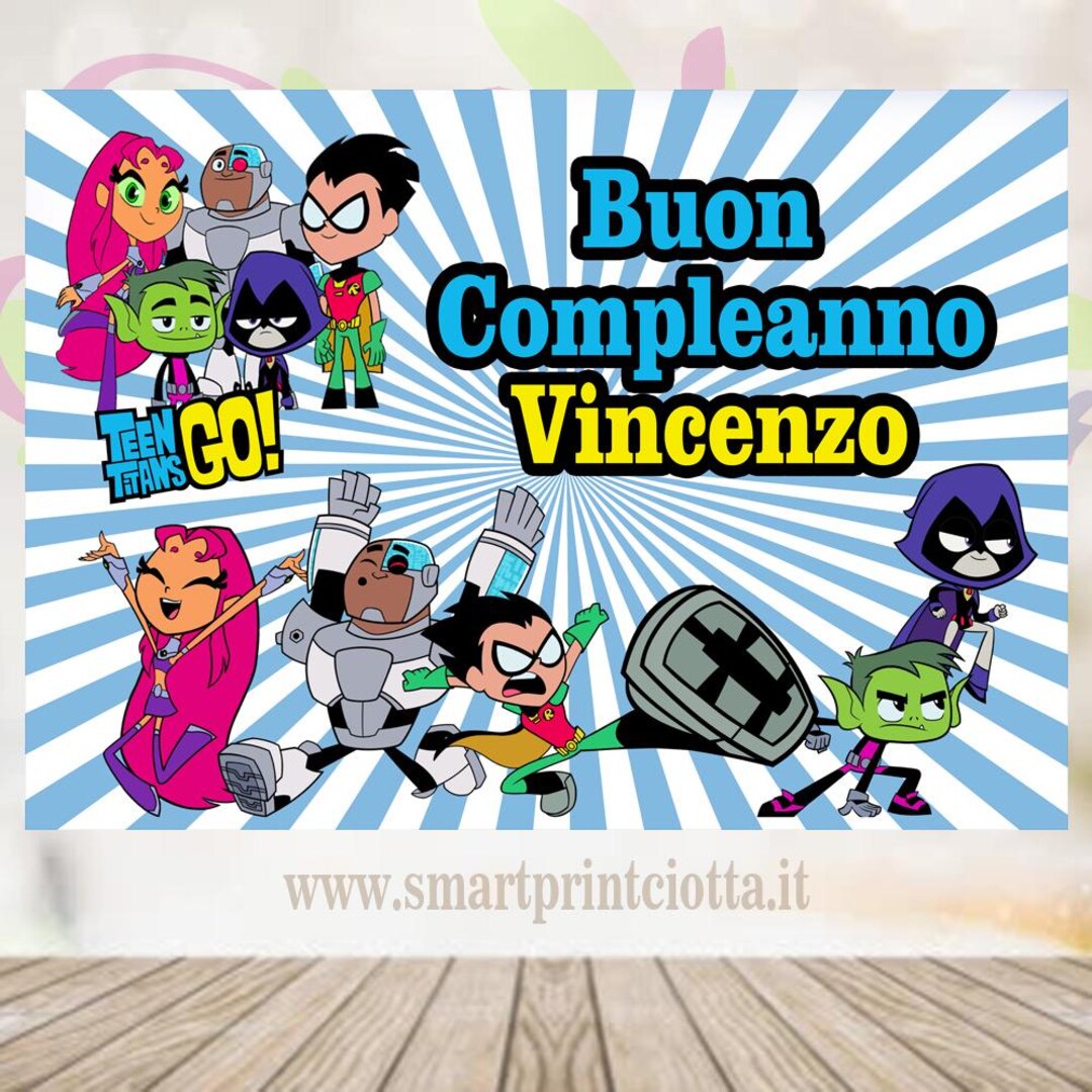 Teen Titans Go Digital File Backdrop Cover Popular Kids Girl Birthday ...