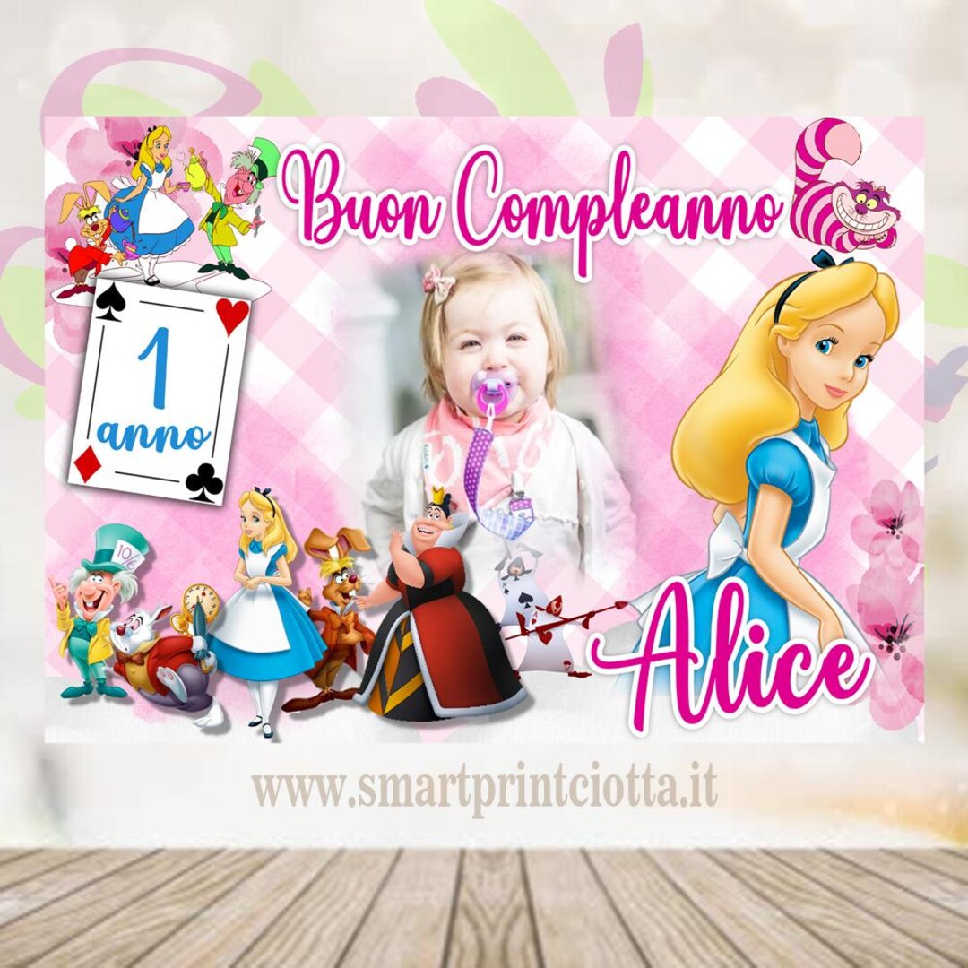 Alice in Wonderland Arch Backdrop Cover Popular Kids Girl Birthday ...