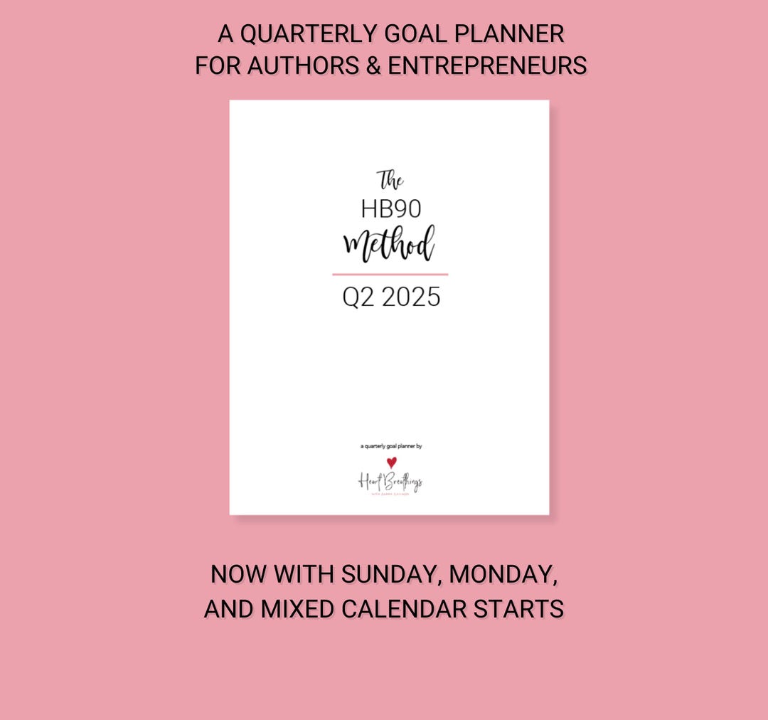 HB90 Method Planner {Q2 2025 Printable Goal-setting Planner for Authors ...