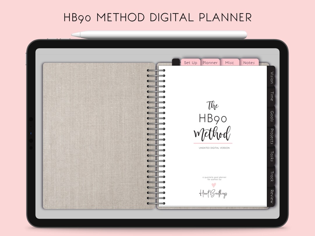 HB90 Method DIGITAL Undated Quarterly Planner for Goodnotes Notability ...