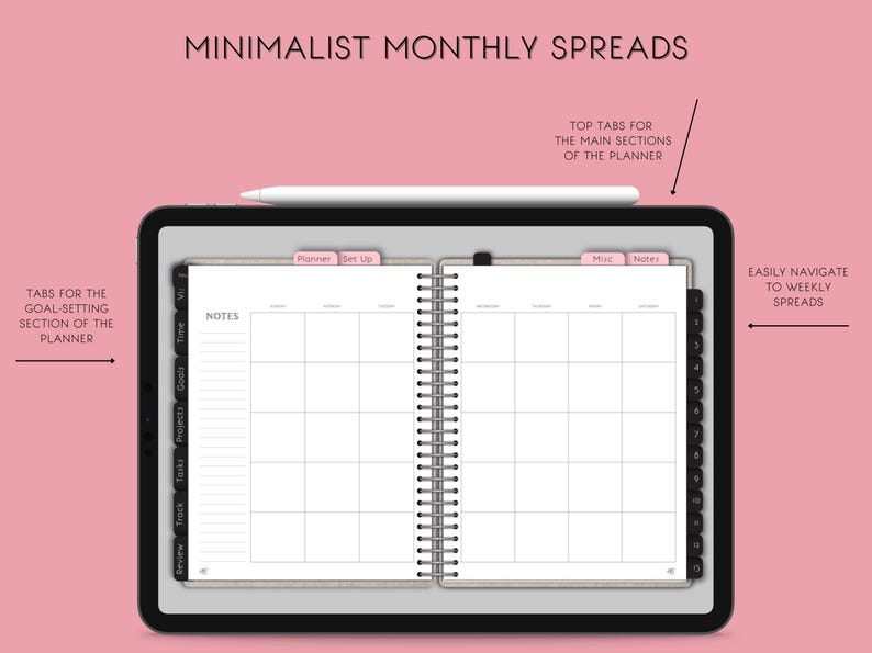 HB90 Method DIGITAL Undated Quarterly Planner (for Goodnotes Notability ...