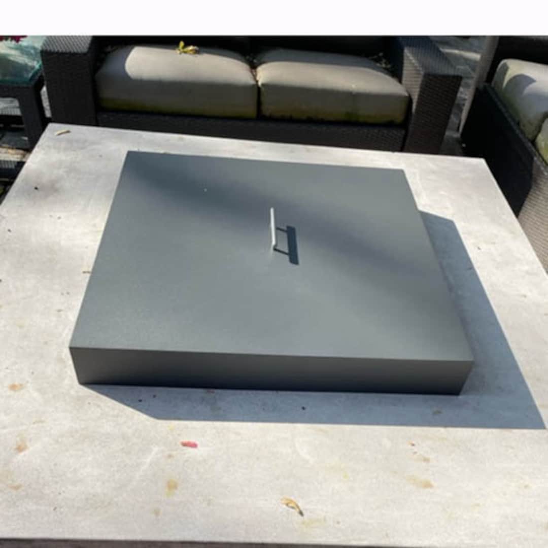 Square Powder Coated Aluminum Fire Pit Lid With 4" Sides - Etsy