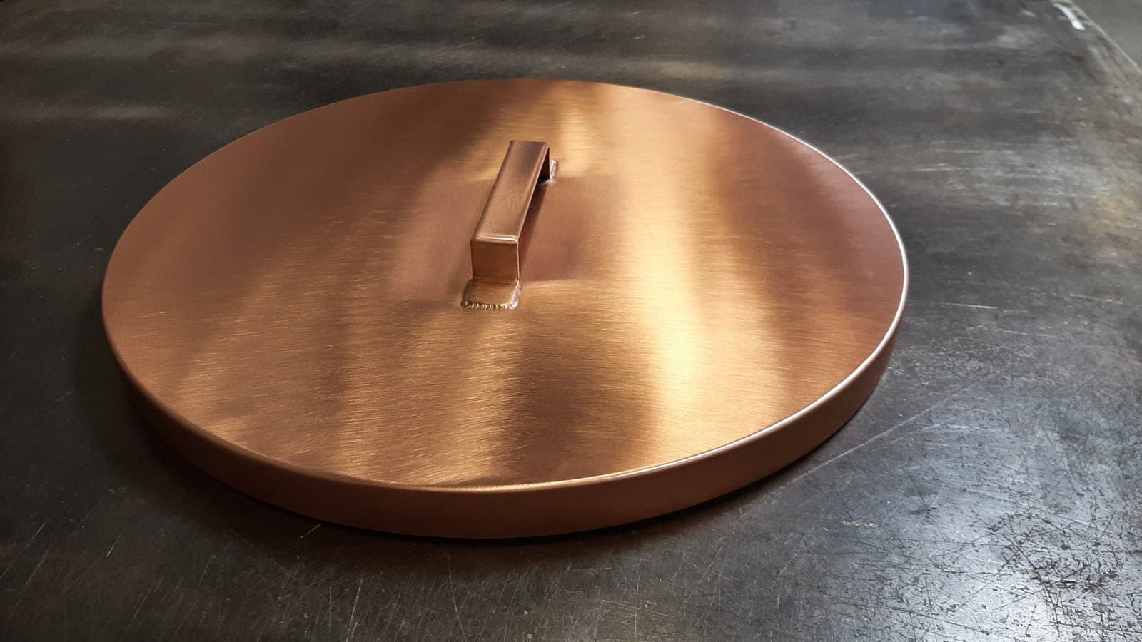 Round Copper Fire Pit Cover - 16g Solid Smooth - Etsy