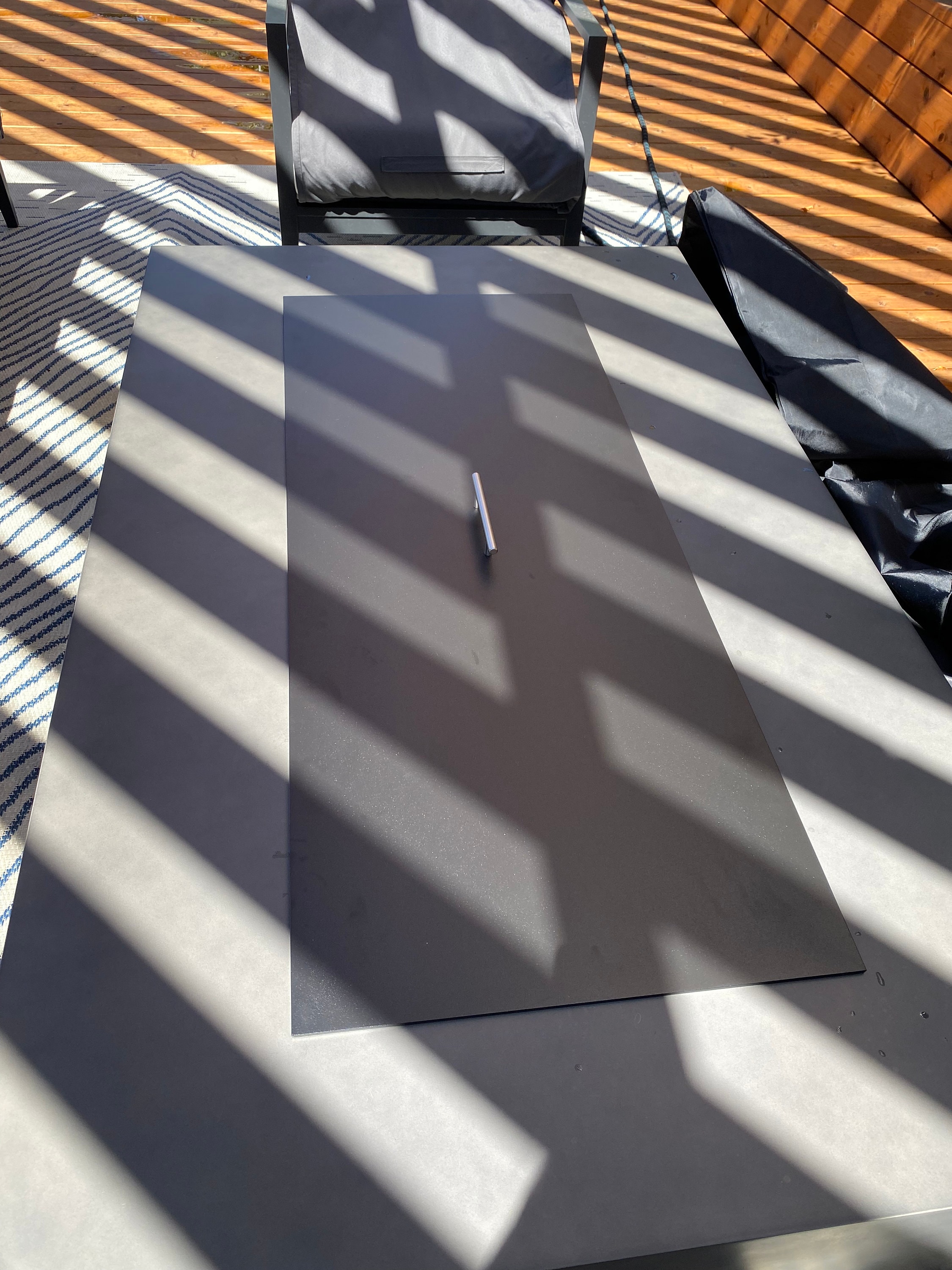 Yard Couture Rectangular Aluminum Fire Pit Lid - Stainless Handle - Etsy