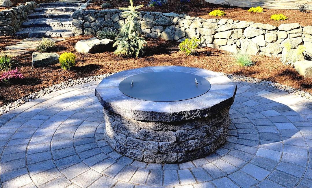 Round Aluminum Fire Pit Cover With Stainless Steel Handle - Etsy