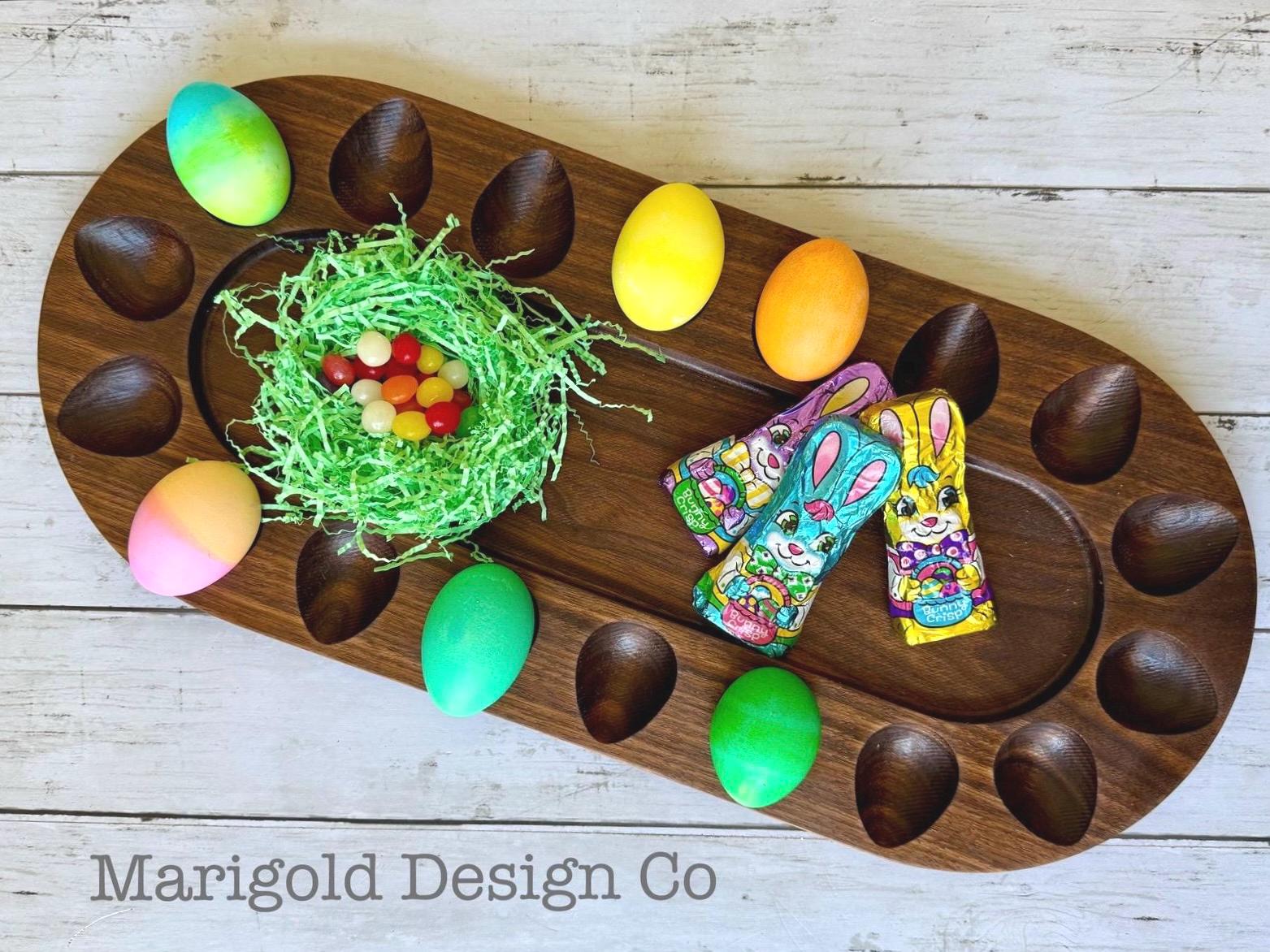 Deviled Egg Charcuterie Board - Handcrafted Wood Serving Tray ...