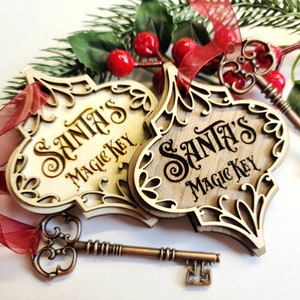 Santa's Magic Key, Christmas Ornament, Gift Tags, Christmas Decor ...