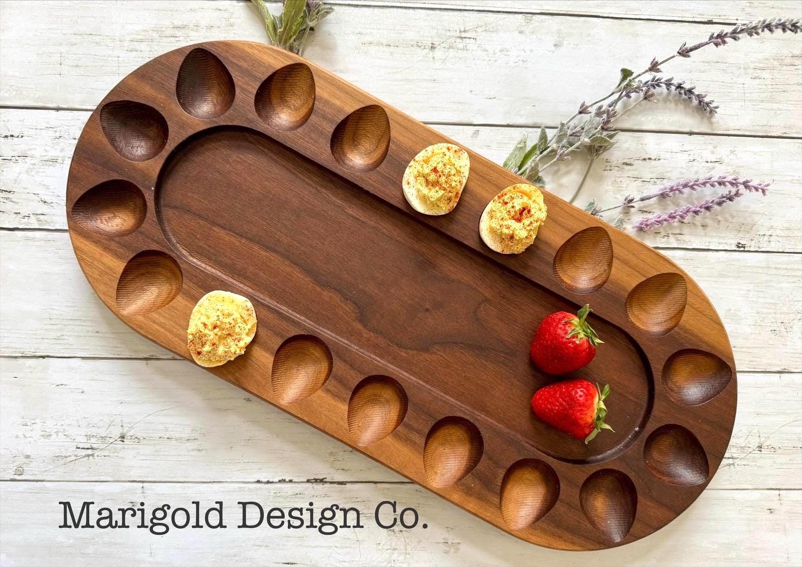 Deviled Egg Charcuterie Board - Handcrafted Wood Serving Tray ...