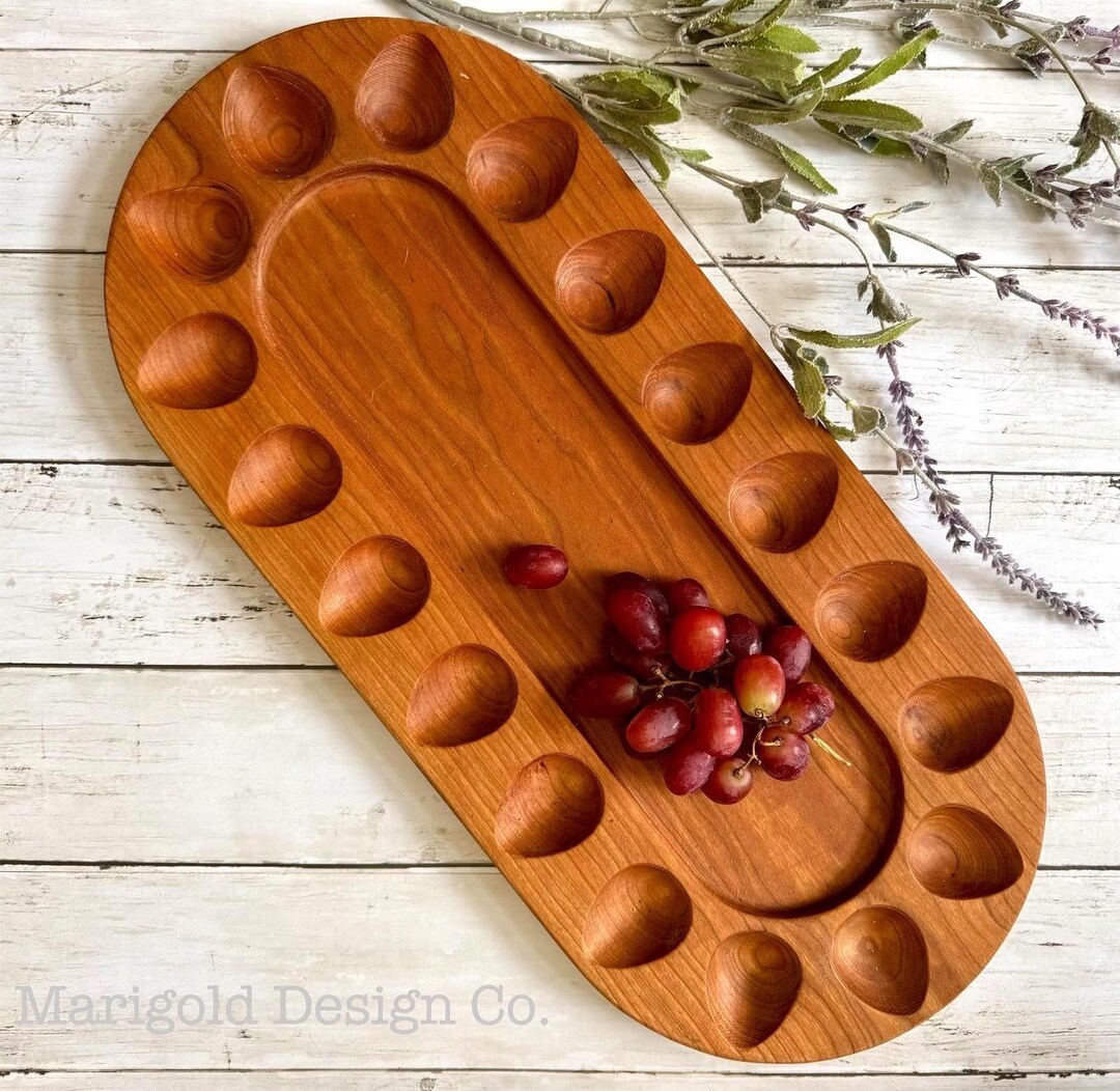 Deviled Egg Charcuterie Board - Handcrafted Wood Serving Tray ...