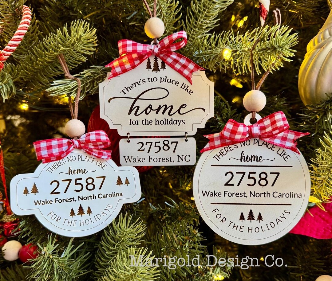 Personalized Laser-cut Zip Code Home Ornament – Custom Christmas Decor ...
