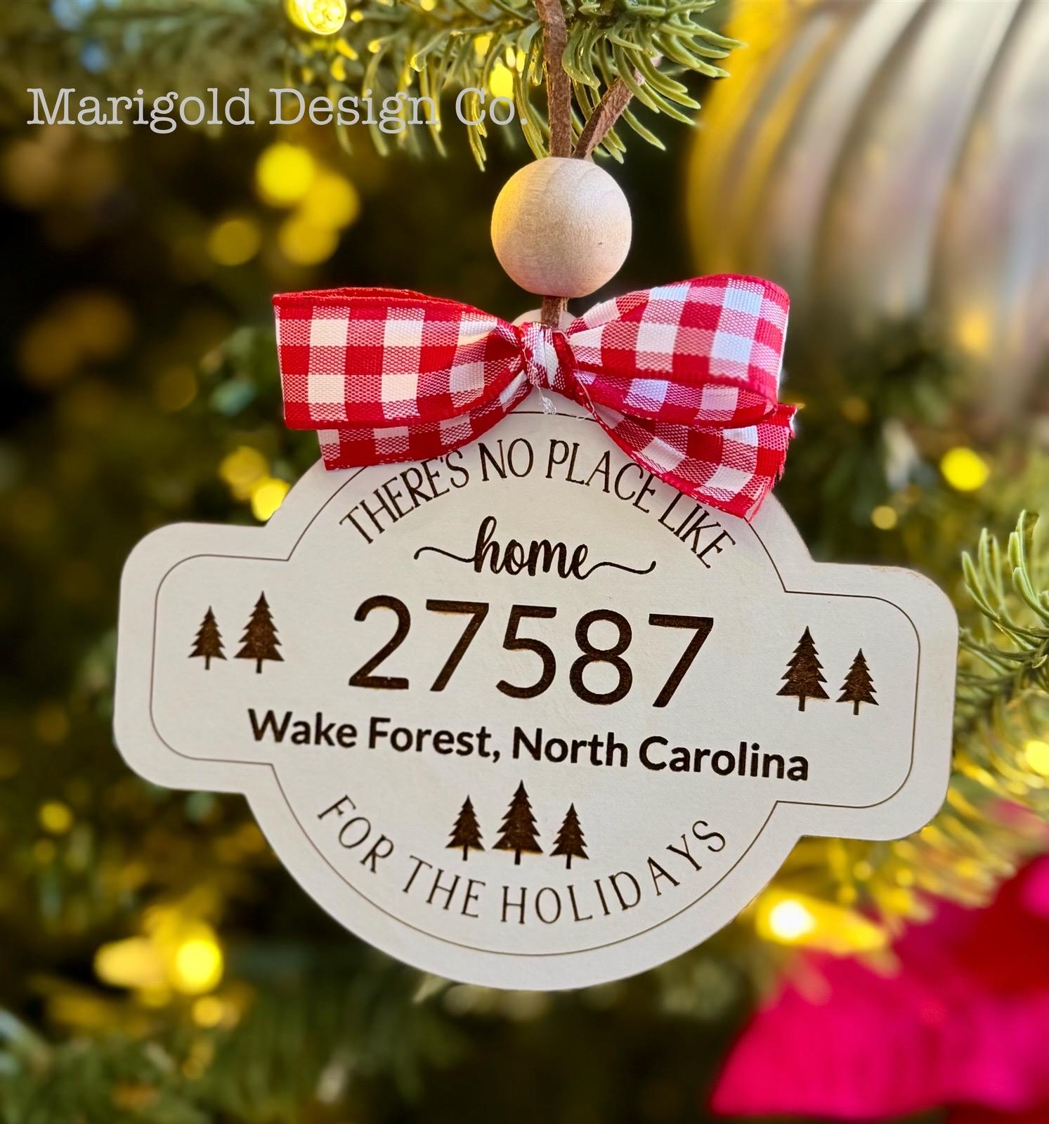 Personalized Laser-cut Zip Code Home Ornament – Custom Christmas Decor ...