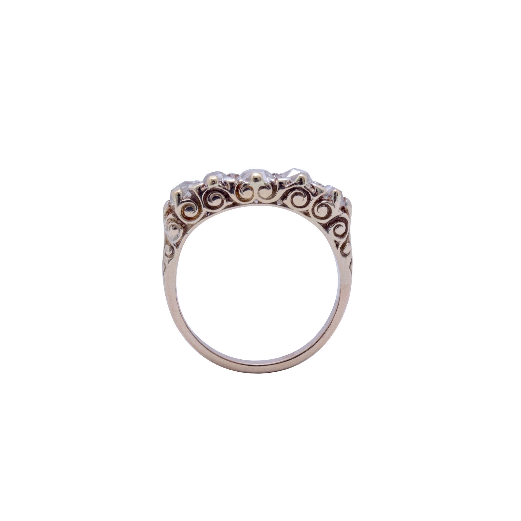 18ct Victorian 5 Stone Diamond Bridge Ring - Etsy