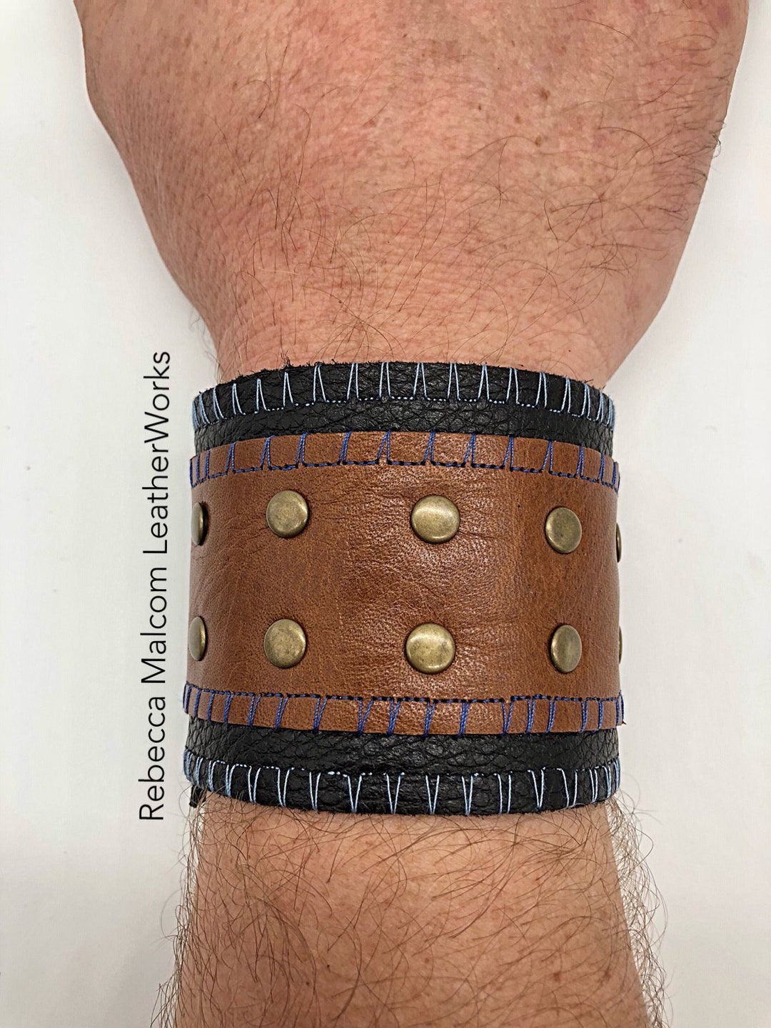Mens Leather Cuff Leather Cuff Mens Modern Leather Cuff - Etsy