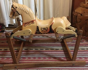 1950s rocking horse | Etsy