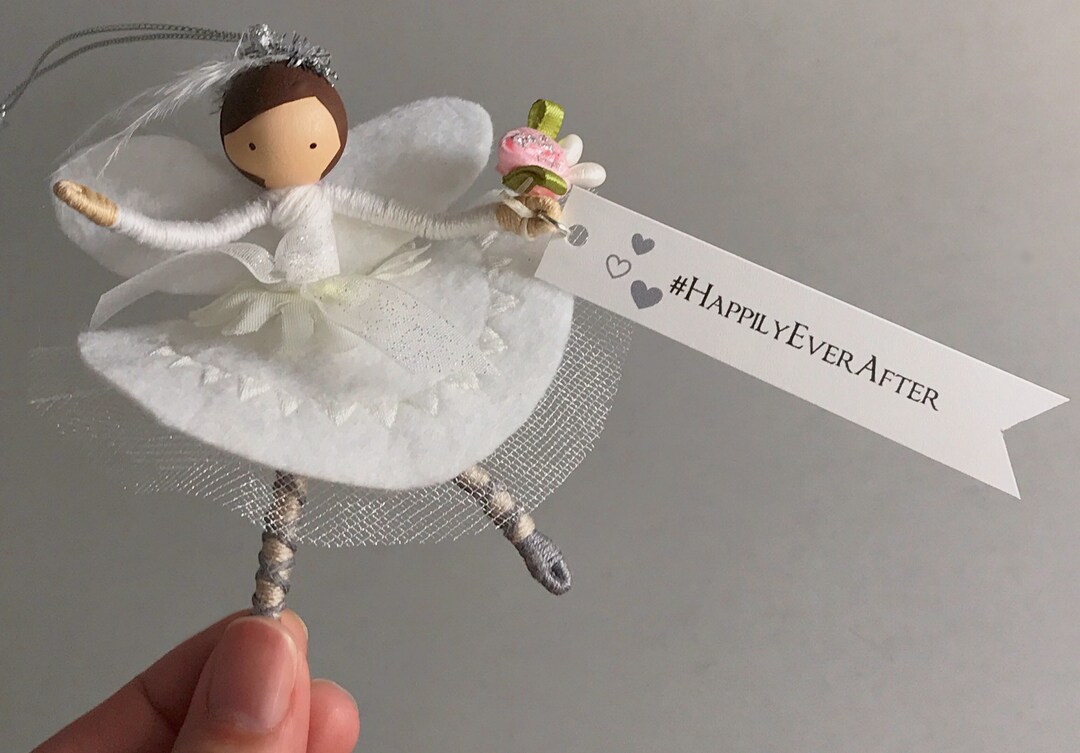 Handmade Flower Fairy Bride Ornament, Wedding Keepsake Gift ...