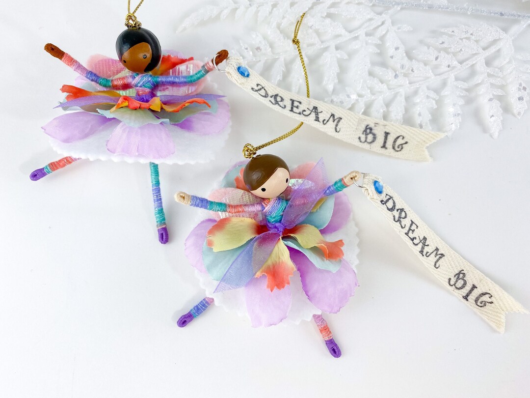 Ombre Dream Big Flower Fairy Ornament, Graduation Fairy for 5th Grade ...
