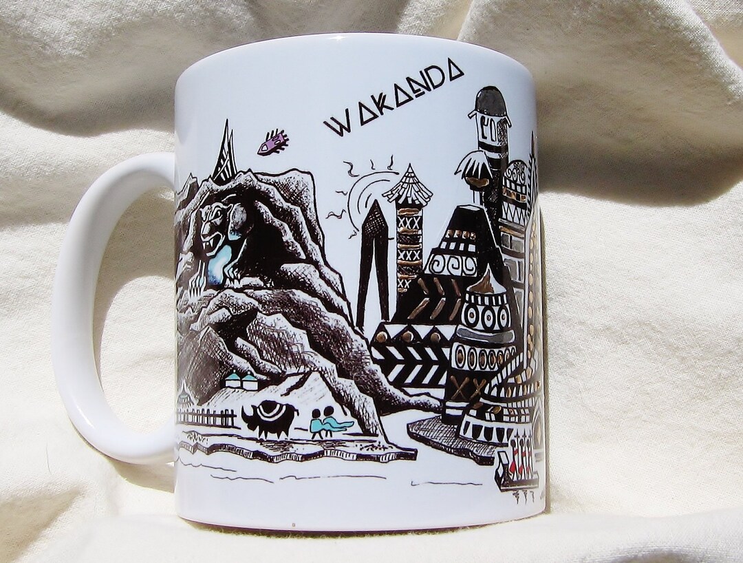 Black Panther Wakanda Skyline City Coffee Mug Gift - Etsy