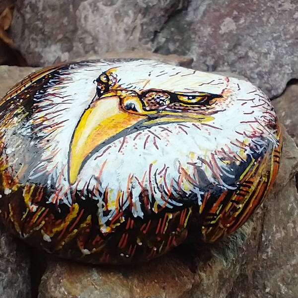 Painted Animal Rock - Etsy
