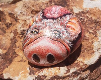 Painted Pig Rocks - Etsy