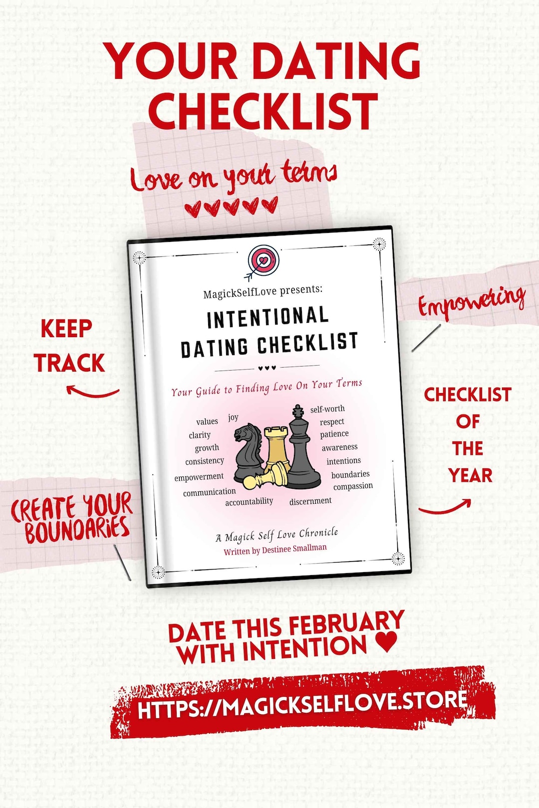 Intentional Dating Checklist A Self-love and Relationship Guide for Red ...