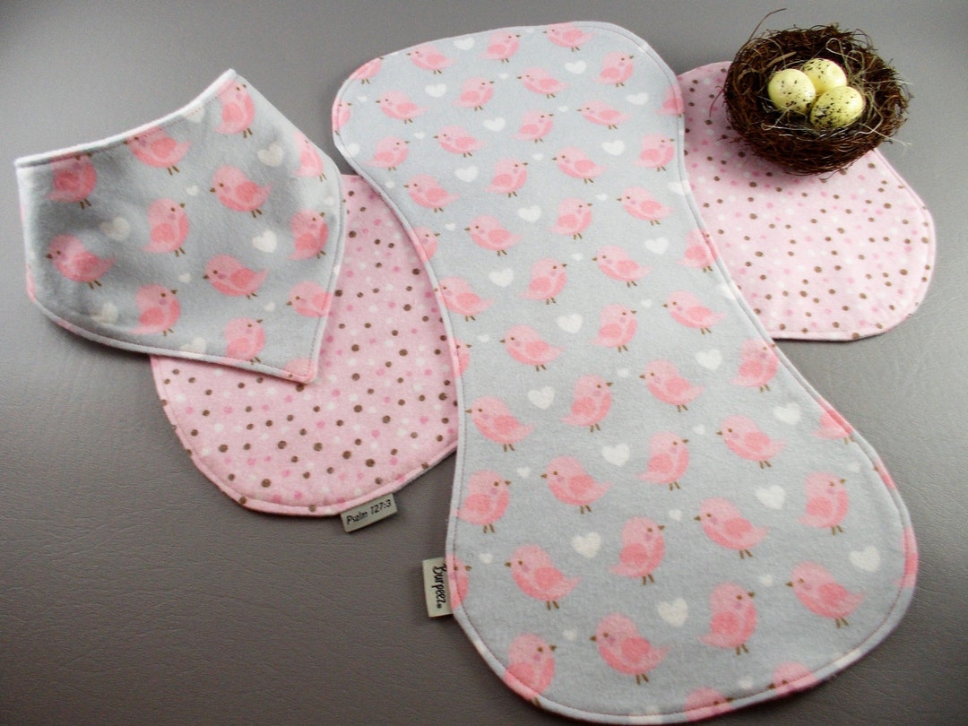 Twitter the Love Bird Burp Pad and Fancy Feathers Burp Pad - Etsy