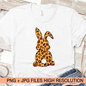 Easter Bunny Clipart, Easter Bunny Sublimation, Leopard Print Bunny ...
