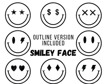 Smiley Face Digital Download Ai-eps-png-svg - Etsy
