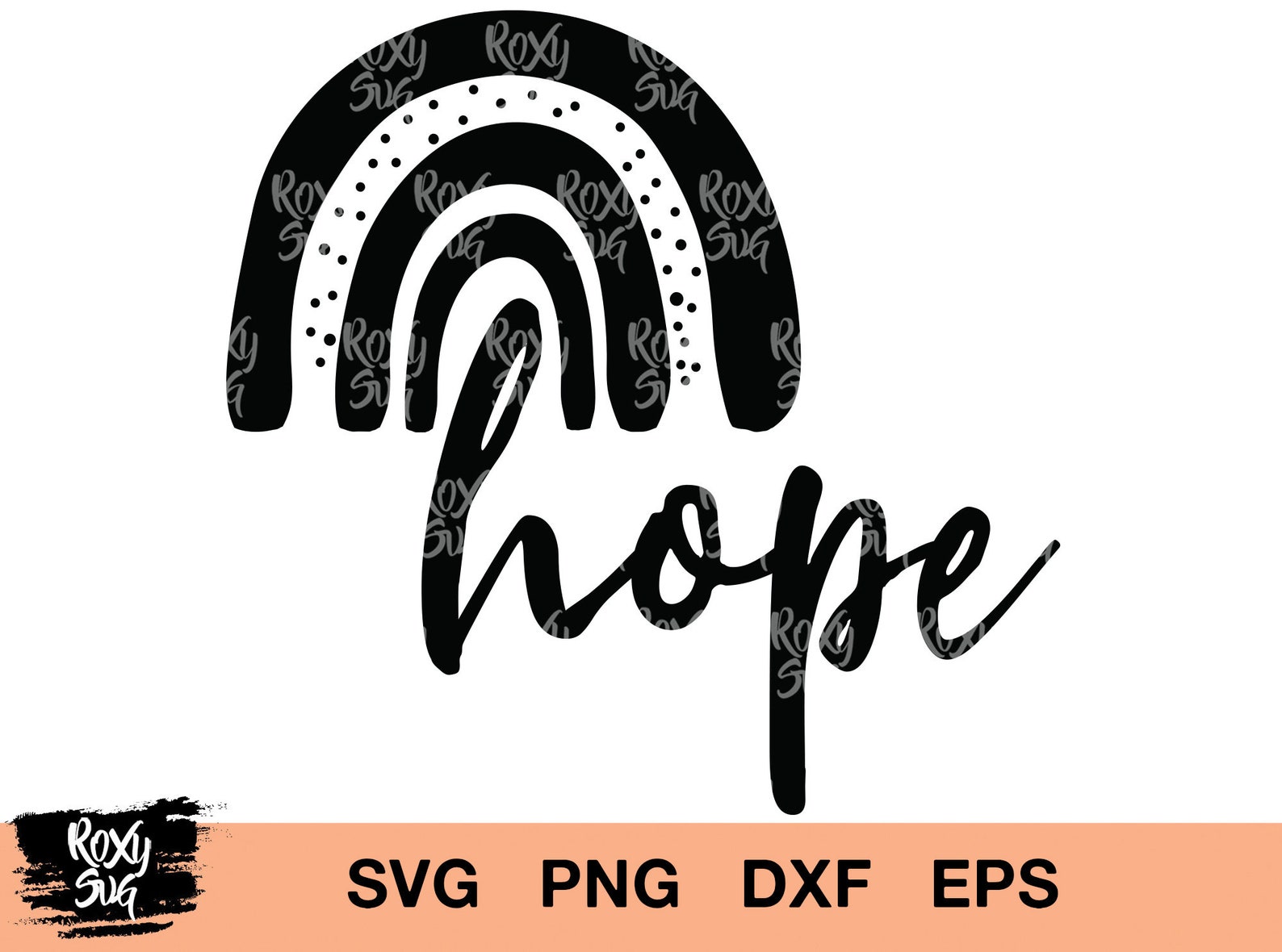 Hope Rainbow Svg File Hope Svg Hope Clipart Hope Hand | Etsy