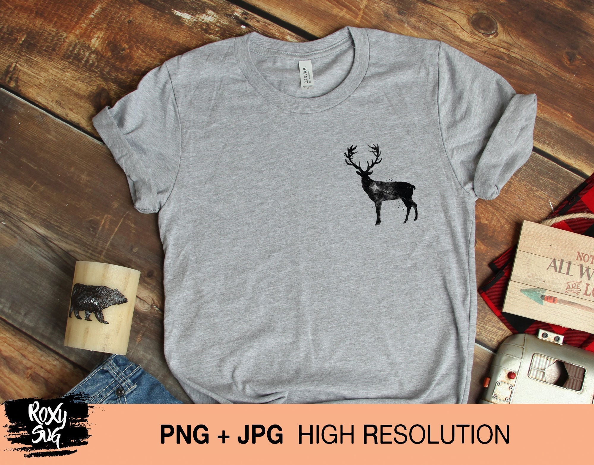Deer Png Deer Sublimation Designs Download Deer Clipart - Etsy