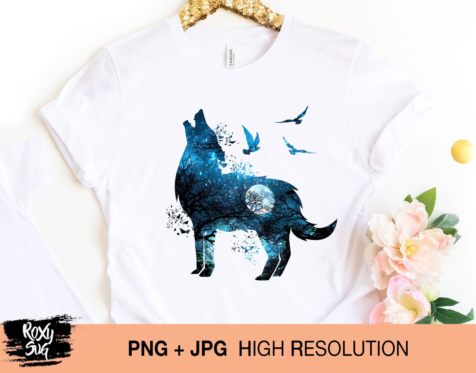 Wolf Png Howling Wolf Sublimation Design Download Howling - Etsy