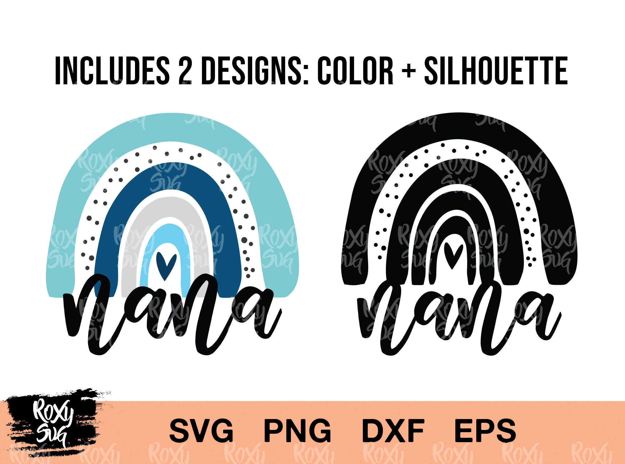 Nana svg nana sublimation rainbow svg nana clipart | Etsy