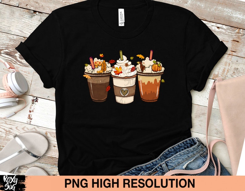 Iced Coffee Drink Png Fall Coffee Drink Png Iced Latte Drink - Etsy