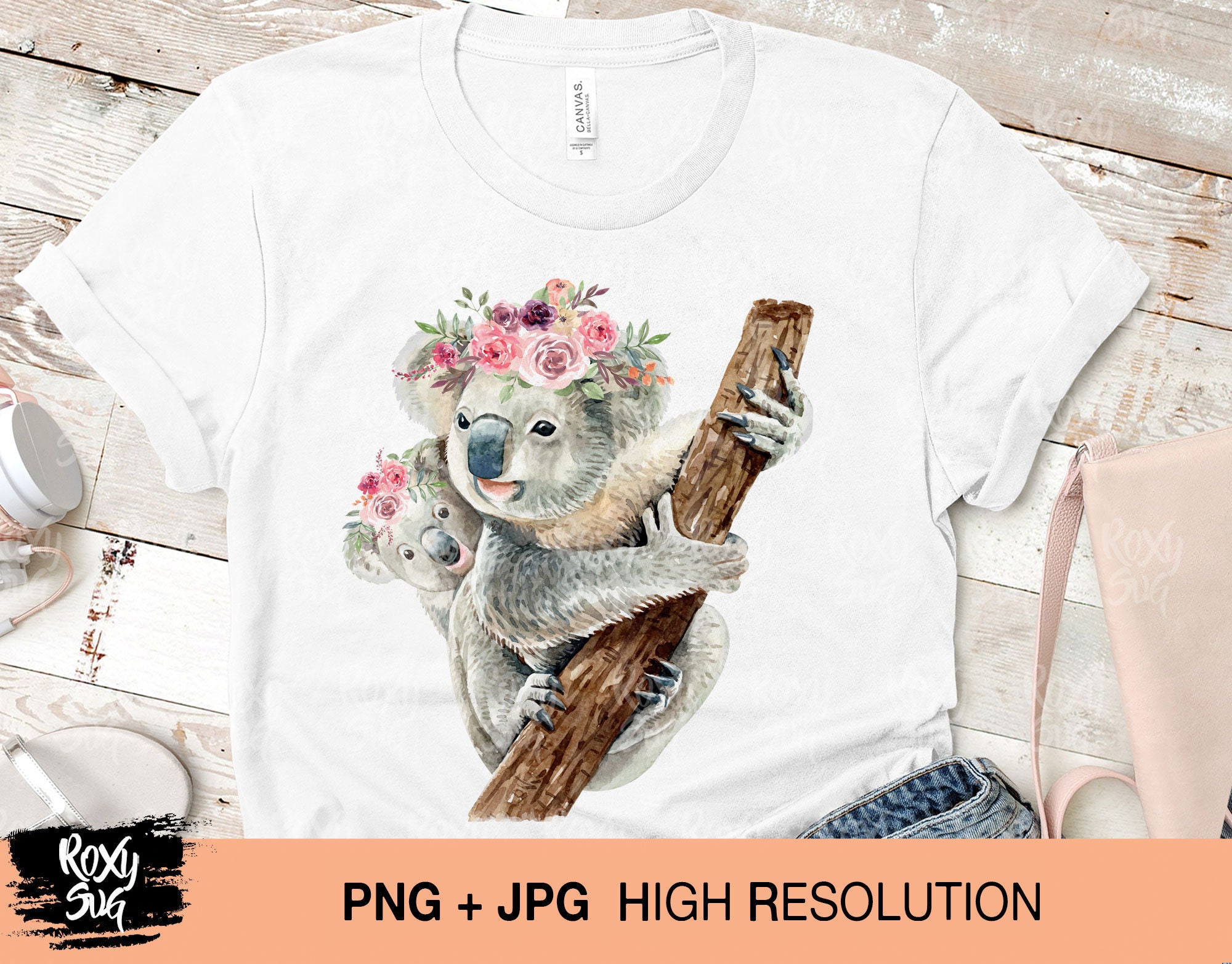 Koala Little Animals Watercolor Clipart Baby Koala | Etsy