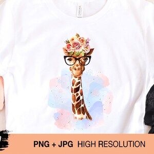 Giraffe, Little Animals Watercolor Clipart, Mom Giraffe, Watercolor ...