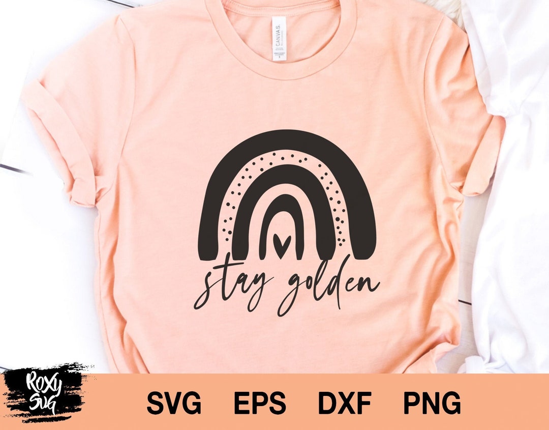 Stay Golden Svg, Rainbow Svg Stay Golden Png Rainbow Clipart ...