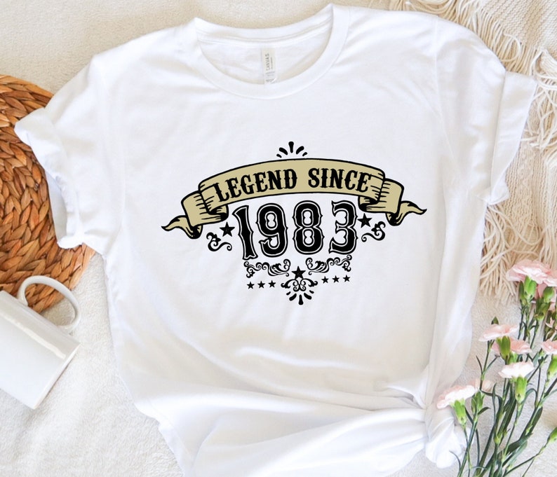 Legend Since 1983 Svg Vintage Birthday Svg 1983 Clipart - Etsy