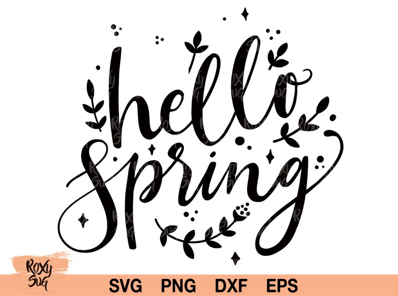 Hello Spring SVG Home Decor Cut File Farmhouse Design | Etsy