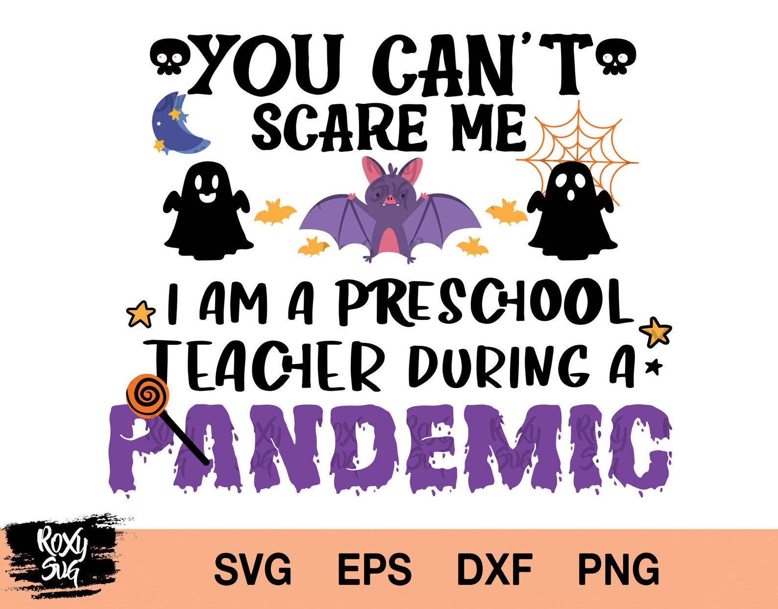 You Cant Scare Me Im a Teacher Svg Halloween Teacher Shirt - Etsy