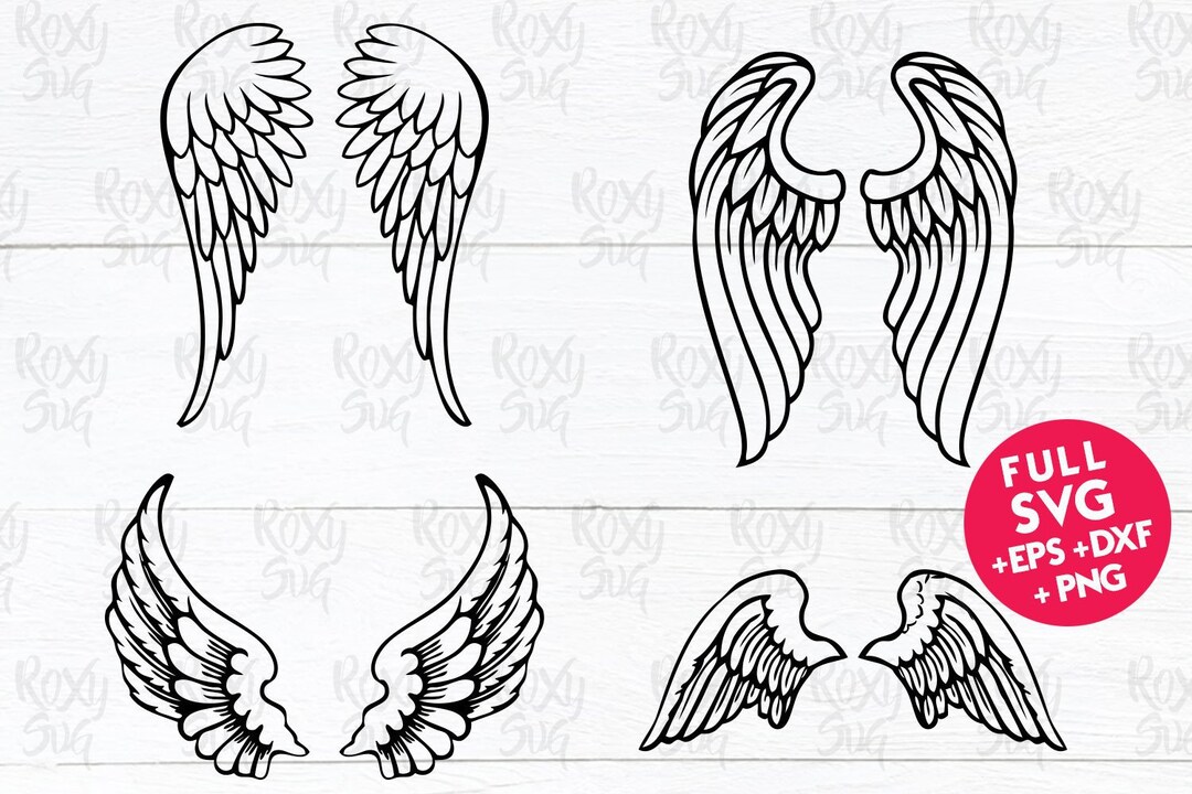 Alas de ángel SVG, Alas svg, clipart de alas, Clipart de alas de ángel ...