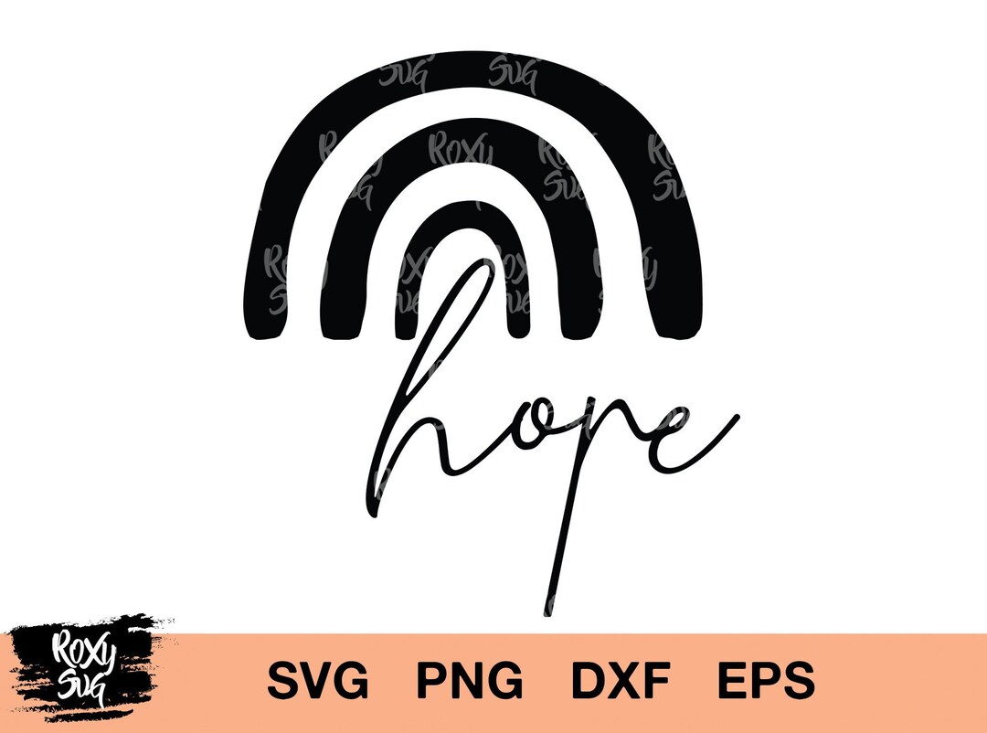 Hope Rainbow Svg File, Hope Svg, Hope Clipart , Hope Hand Lettered Svg ...