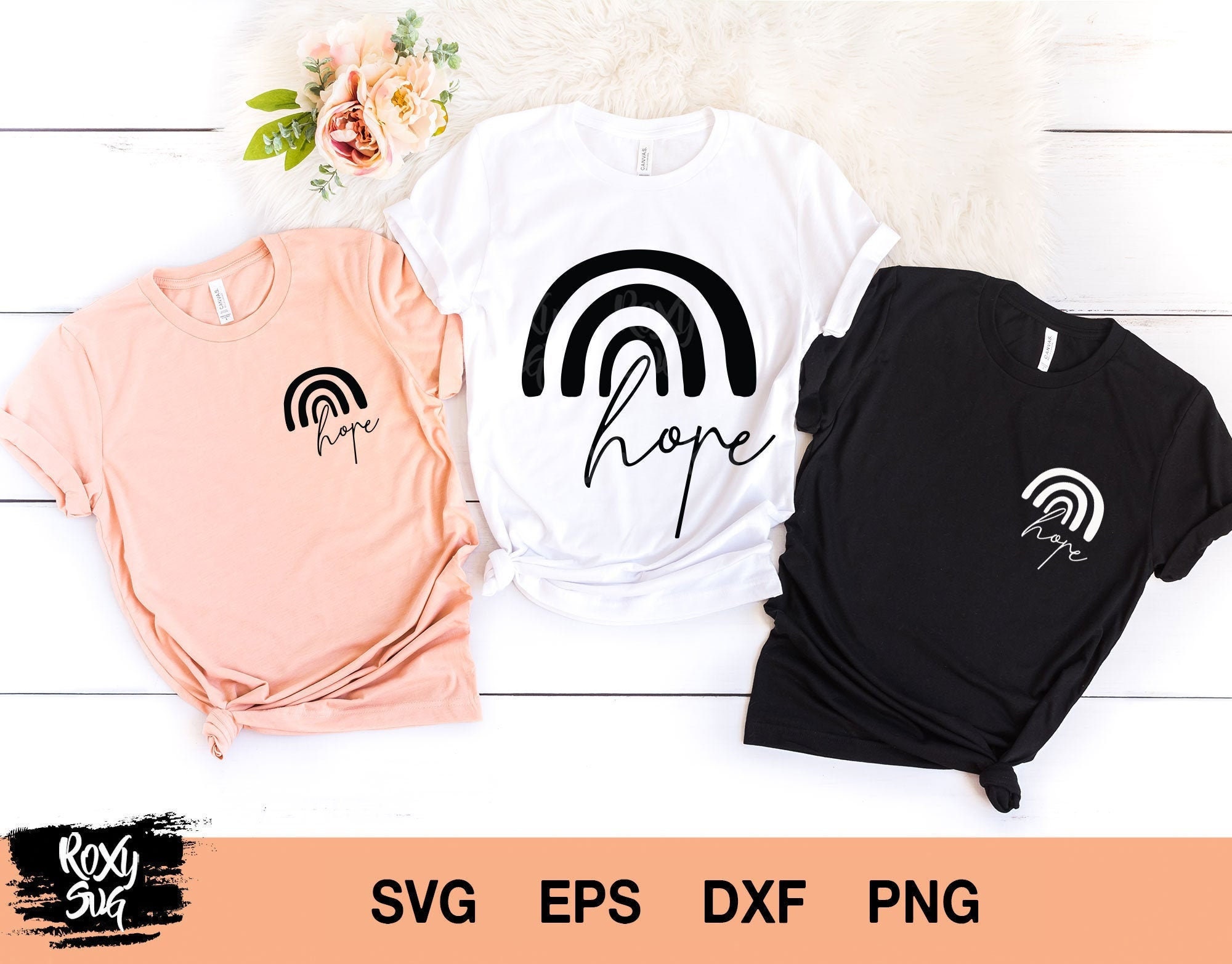 Hope Rainbow Svg File Hope Svg Hope Clipart Hope Hand - Etsy