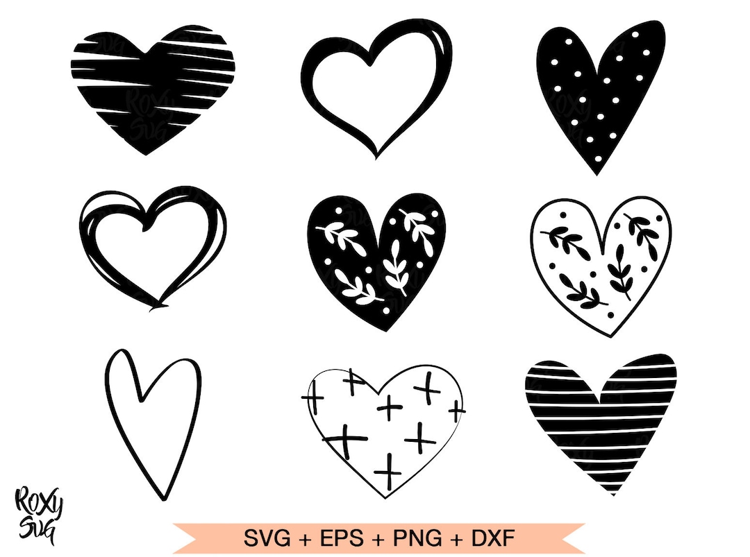 Corazón svg corazones svg corazones clipart forma de - Etsy México