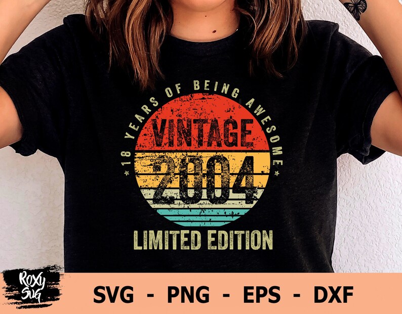Vintage 2004 Svg 2004 Vintage Birthday Svg 18 Birthday - Etsy