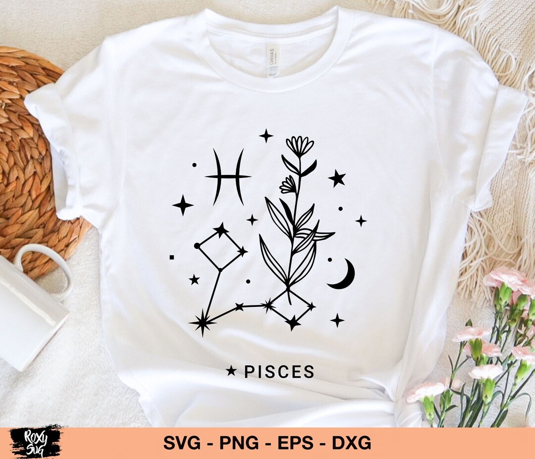 Pisces Zodiac Sign SVG, Pisces Shirt Svg Png, Pisces Sublimation Design ...