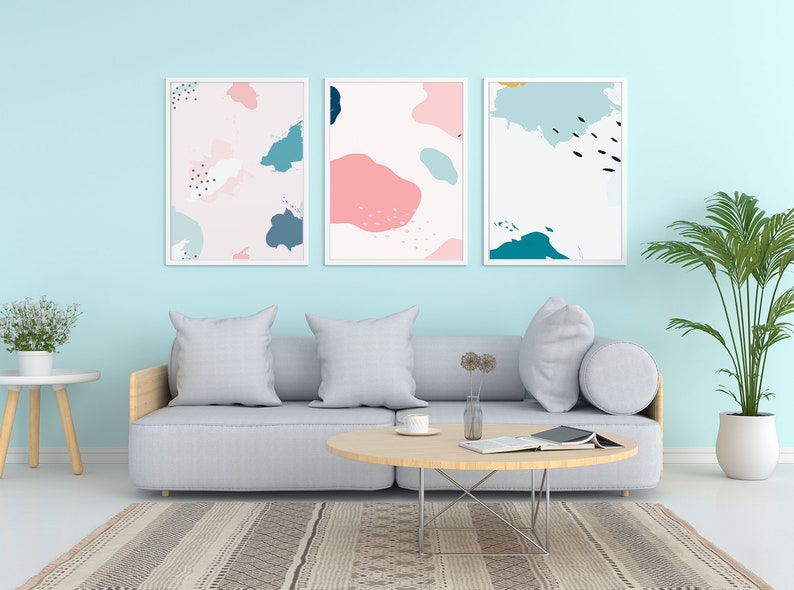 Printable Wall Art Set of 3 Prints Wall Art Abstract Wall - Etsy