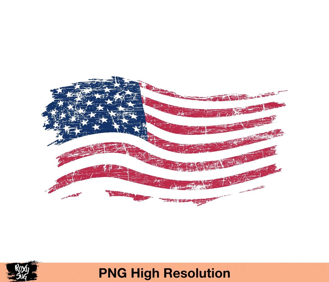 Distressed America Flag Png, Distressed US Flag Sublimation Designs ...